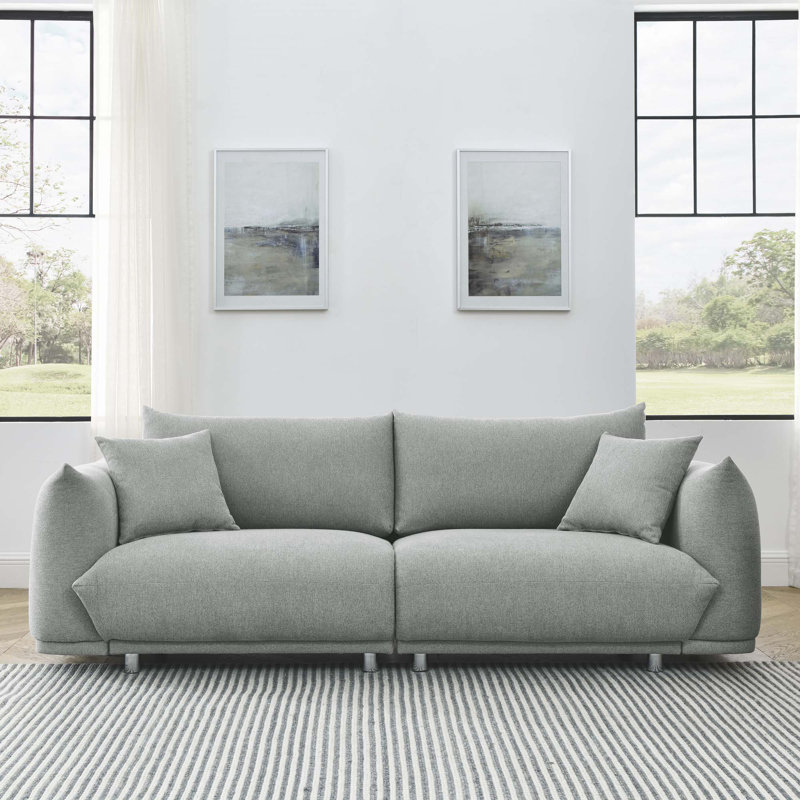 Modern Couch For Living Room Sofa With 2 Pillows